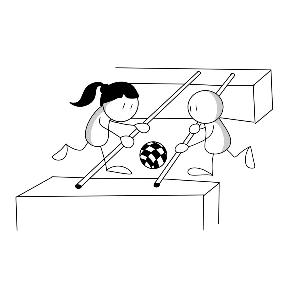 Build a Human Foosball game - Badge of Awesome